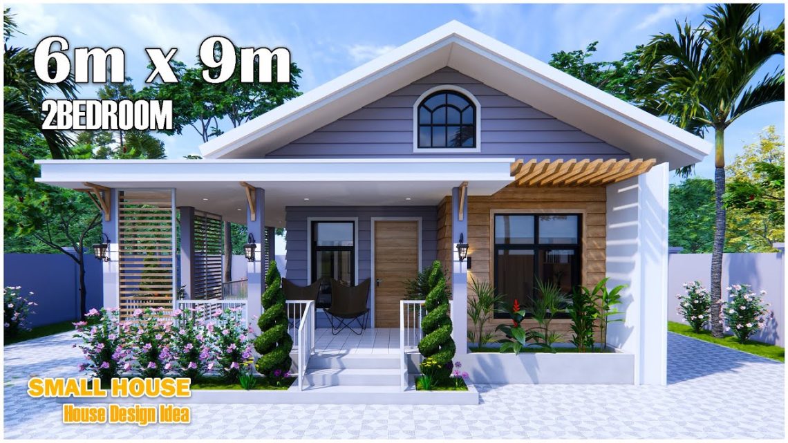 6m x 9m Simple Low Budget Small House Design With Floor Plan ...