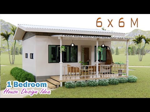 Brilliant Farmhouse Design 6 x 6 meter for Small Space ~ - HousePlans 24