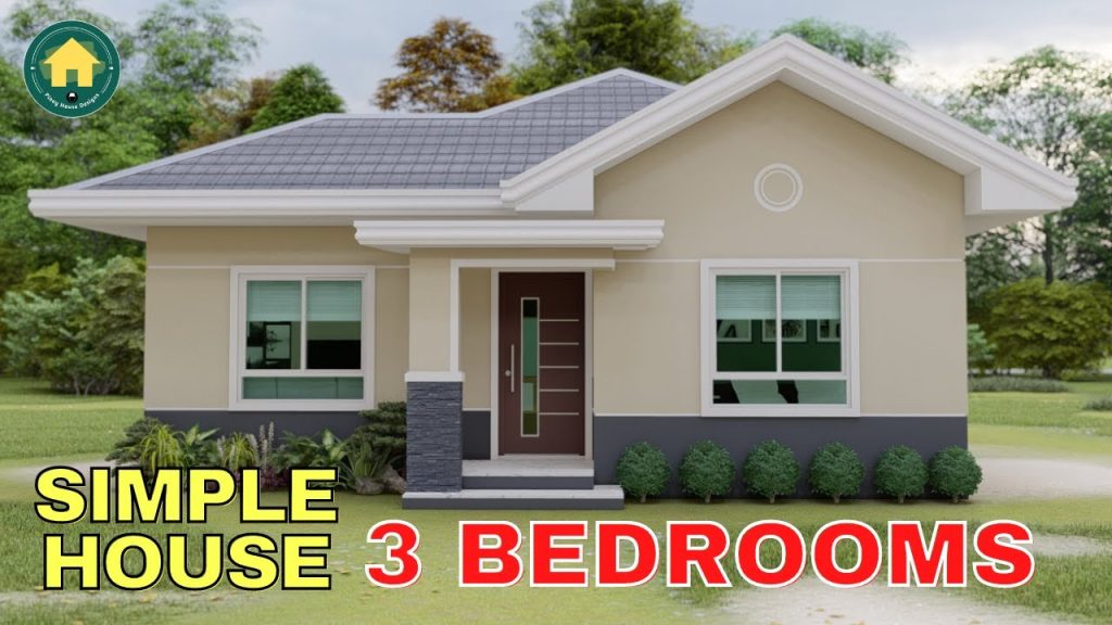 Simple Small House Design Idea 9 x 11 Meter With 3 Bedrooms ...
