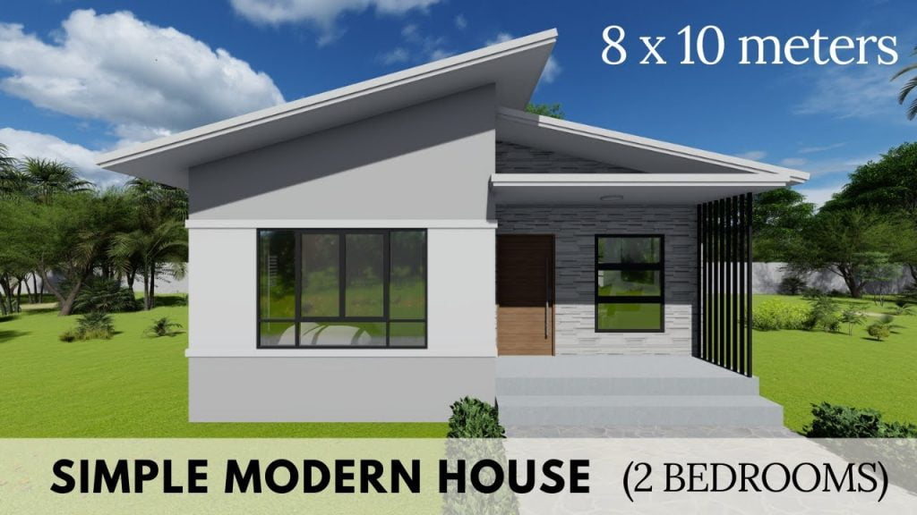 Small House Design 8×10 Meters with 2 Bedroom ~ - HousePlans 24