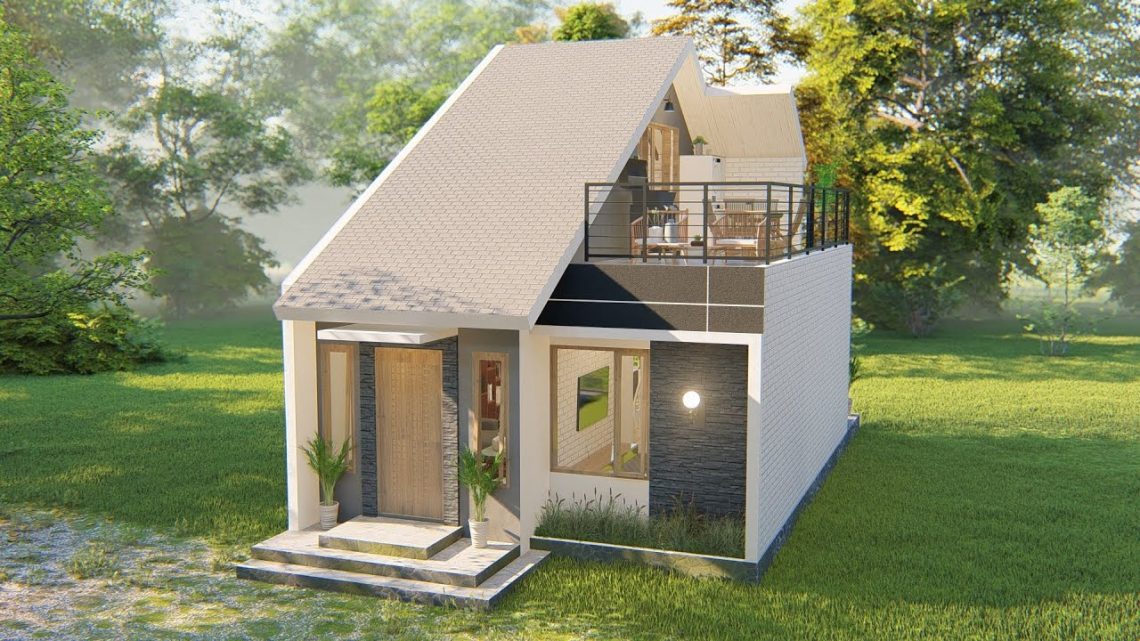 Tiny House with Loft Ideas 6 x 8 Meters + 3 Bedroom ~ - HousePlans 24